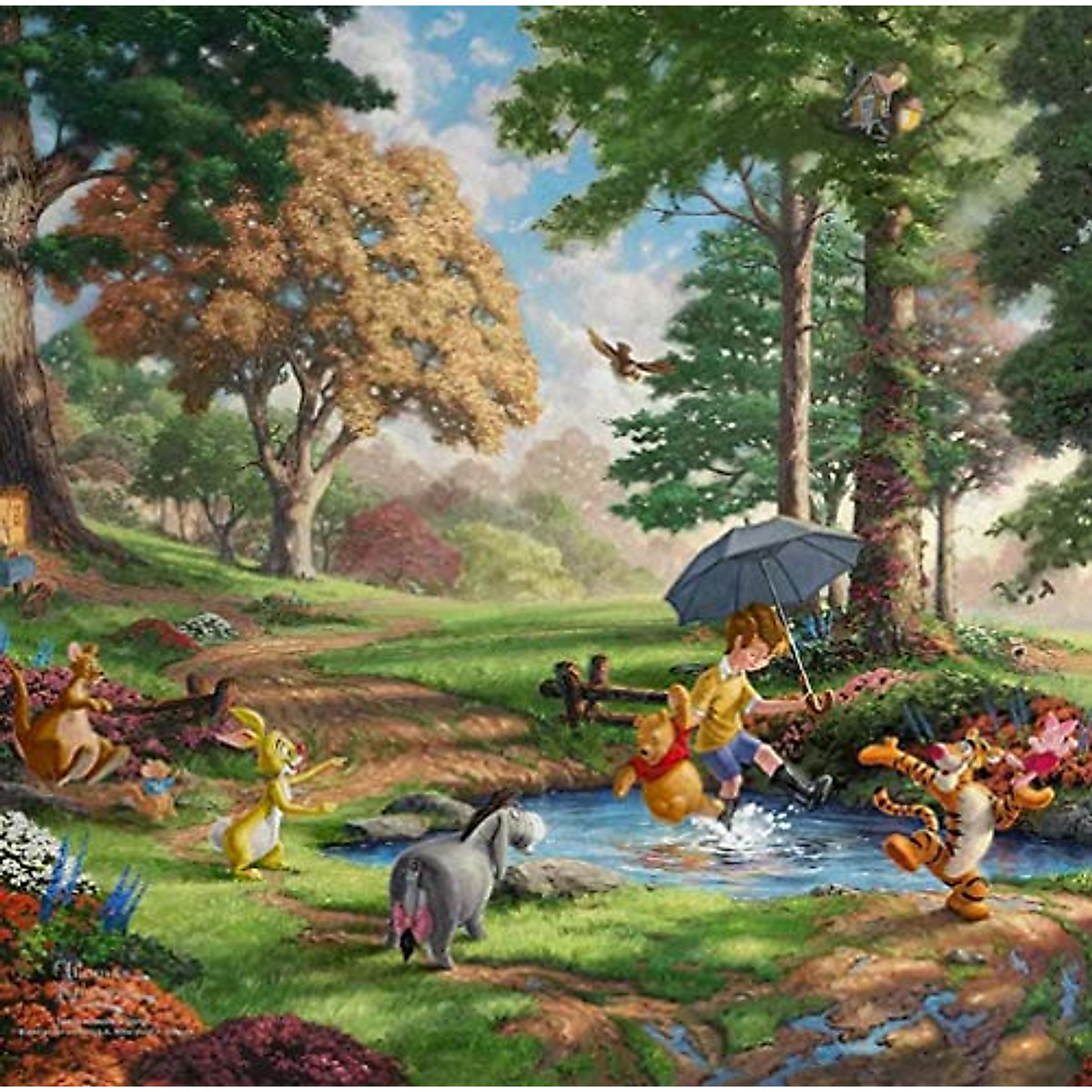 Ceaco - 4 in 1 Multipack - Thomas Kinkade - Disney Dreams Collection - Aladdin, Winnie the Pooh, Beauty & the Beast, & The Little Mermaid - (4) 500 Piece Jigsaw Puzzles