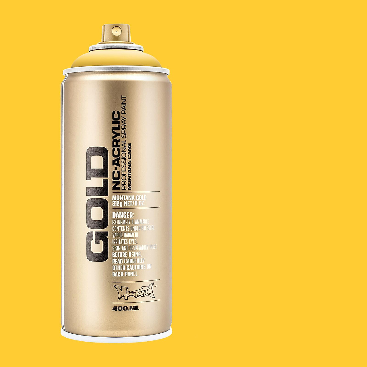Montana Cans GOLD Spray Paint, 400ml, Yellow Submarine,MXG-G1210