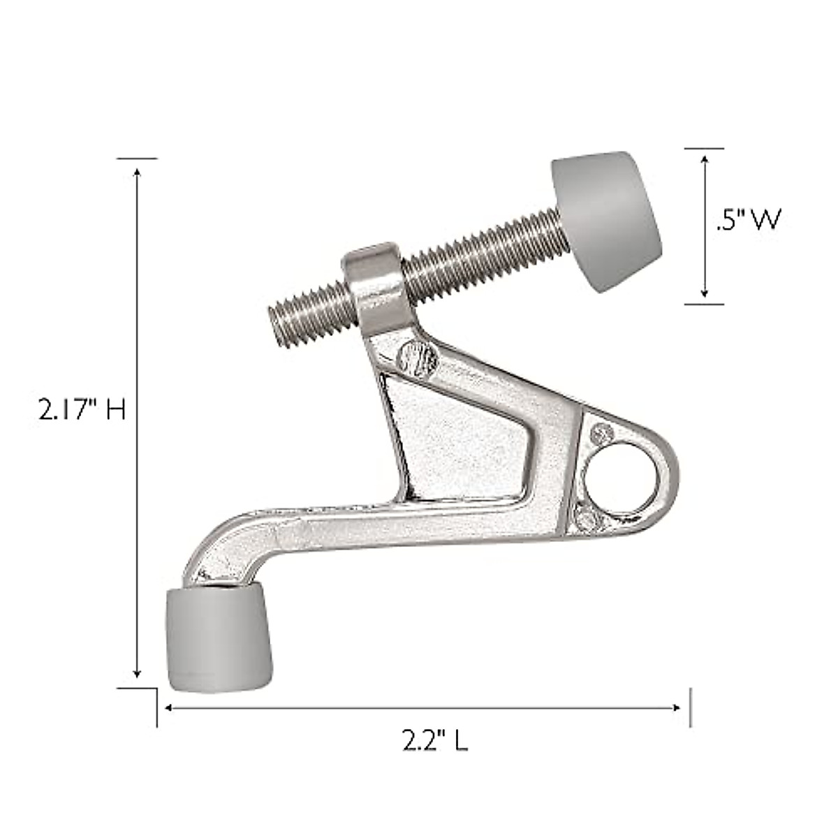 Design House 181834 Jumbo Hinge Pin Door Stop, Satin Nickel, 5-Pack