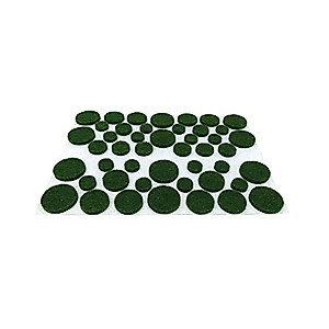 Shepherd Hardware 9423 Self-Adhesive Felt Surface Protection Pads, Assorted Sizes, 46-Count, Green