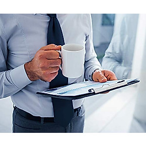 Black Plastic Clipboards, 12 Pack, Durable, 12.5 x 9 Inch, Low Profile Clip, by Better Office Products, Black, Set of 12