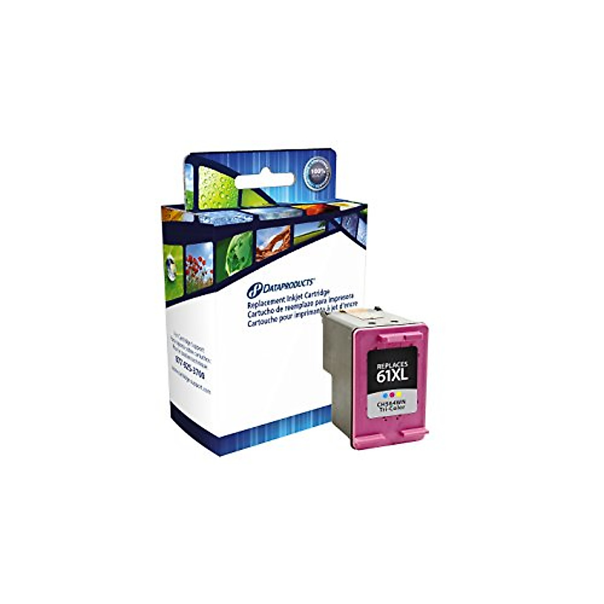Dataproducts DPC564WN Remanufactured Tri-Color Inkjet Cartridge for HP 61XL Ink