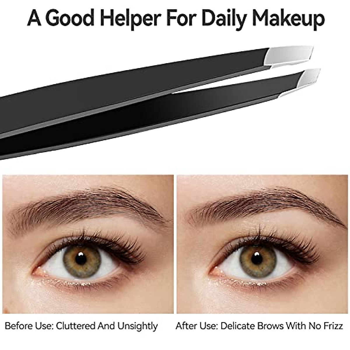 Tweezers Set-4 Pieces Gotcha You Looked Circle Punch Game - Sticker.1 (Black)