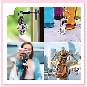 AllerPierce Personalized Custom Keychain Print Photo Picture Key Chain Holder Engraved Picture Text Keychain Father's Day Gifts