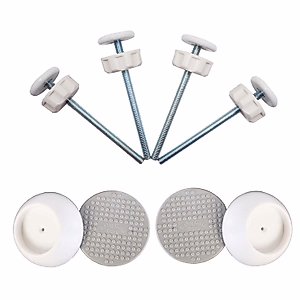 Baby Gate Guru Extra Long M8 (8mm) Spindle Rods + Small Wall Protectors Bundle (White)