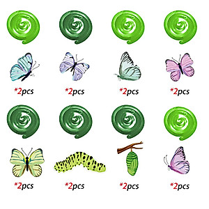 Spring Butterfly Party Supplies Hanging Swirl Decorations for Girls,Boys,Kids Home,Classroom,Baby Showers,Bridal Shower（30CT）