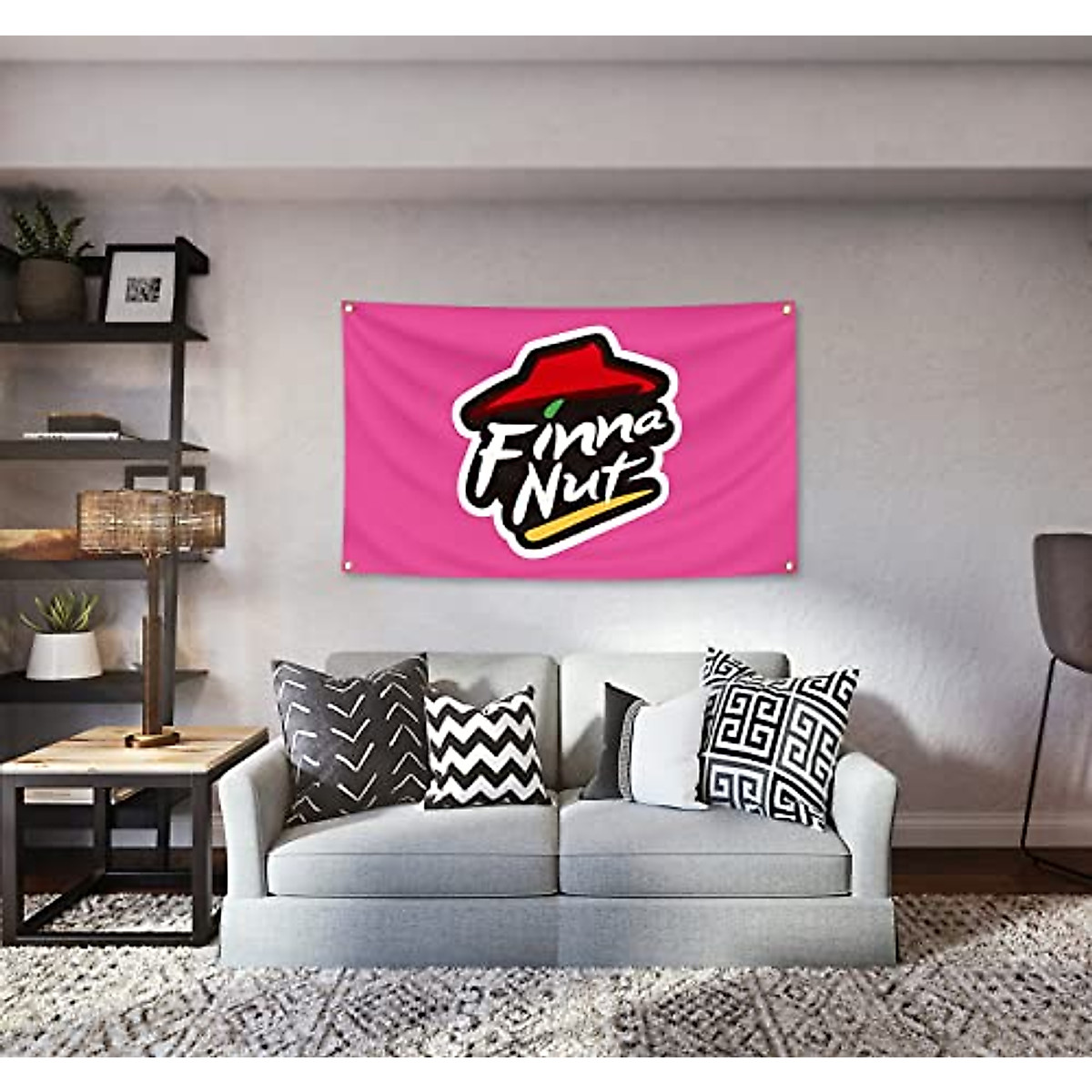 Isvian Finna Nut Flag 3X5 Ft Funny Banner , Resistance Fading Durable 3x5 Feet Banner, Man Cave Wall Flag with Brass Grommets for College Dorm Room Decor,Tailgates,Parties,Gift.
