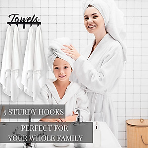 Aesthetic Bathroom Towel Rack for Wall Mount – Space Saving and Easy to Install Towel Holder Hooks - The Perfect Addition to Your Bathroom Decor