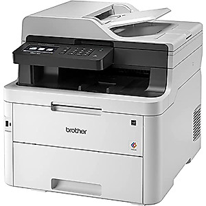 Brother Color MFC-L3750CDW All-in-One Digital Wireless Laser Printer - Print Copy Scan Fax - 24 ppm, 600 x 2400 dpi, Auto 2-Sided Printing, 50-Sheet ADF, 3.7" TFT Touchscreen LCD, Ethernet, BROAGE