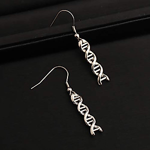 ENSIANTH Biology Chemistry Earrings Gift Science Graduation Microscope Charms Earrings (DNA Earrings)