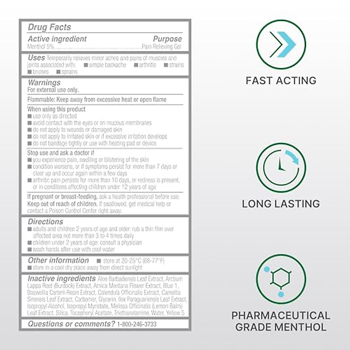 Biofreeze Professional Pain Relief Gel, 4 oz Tube (3-Pack) - Fast, Cooling Relief for Arthritis, Muscle Soreness, Joint, Back, Neck, Knee Pain & More