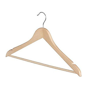 Whitmor GRADE A Natural Wood Suit Hangers (Set of 5)