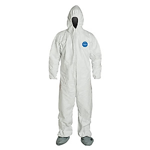 DuPont TY122SWHMD0006G1 Tyvek Hooded Coveralls, 2XL Size, Pack of 25