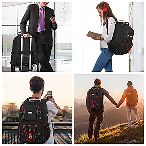 Travel Laptop Backpack,17.3''Extra Large Capacity College School Bookbags with USB Charging Port,TSA Friendly Business RFID Anti Theft Pocket,Durable Heavy Duty Big Computer bag Backpack for Men Women