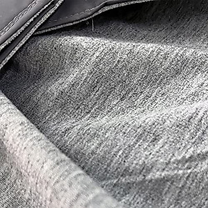 LeerKing Dog Raincoat Hooded Leash Hole 10 Sizes, Waterproof Double Layer Dog rain Coat Jacket with Cotton Lining for Small Medium and Large Dog,Grey,L