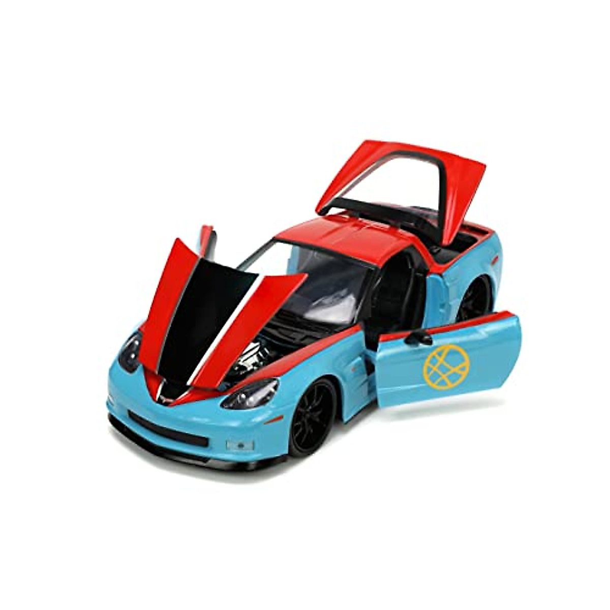 Jada Toys Marvel Doctor Strange 1:24 2006 Chevy Corvette Z06 Die-Cast Car with 2.75'' Dr. Strange Figure, Toys for Kids and Adults (32115)