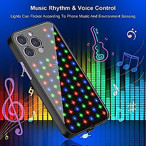 YOLOLAND iPhone 14 Pro Max Phone Case, RGB Led Luminous Phone Case, Starry Sky Shining, Colorful Flashes