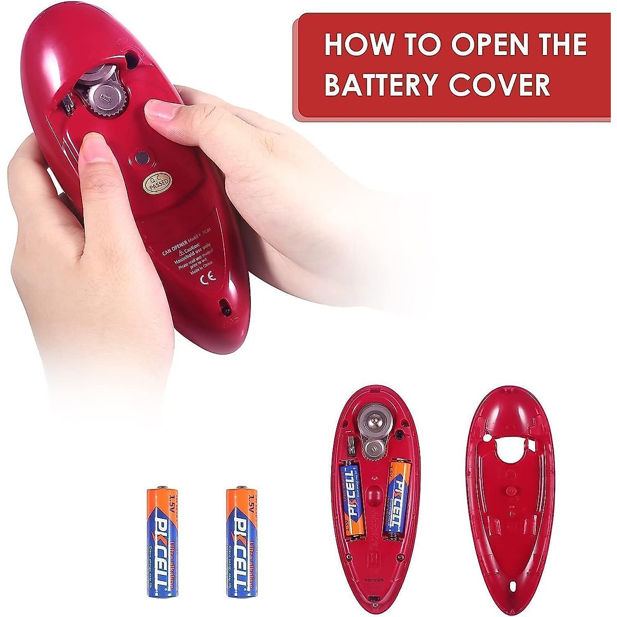 Electric Can Opener, Handheld One Touch Automatic Can Openers Fit Different Can Sizes and Shape with No Sharp Edges for Kitchen, Kitchen Gadgets for Senior with Arthritis