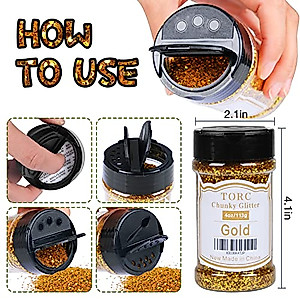 TORC Burnt Orange Chunky Glitter 4 OZ Glitter for Resin Crafts Tumblers Cosmetic Art Festival Decoration