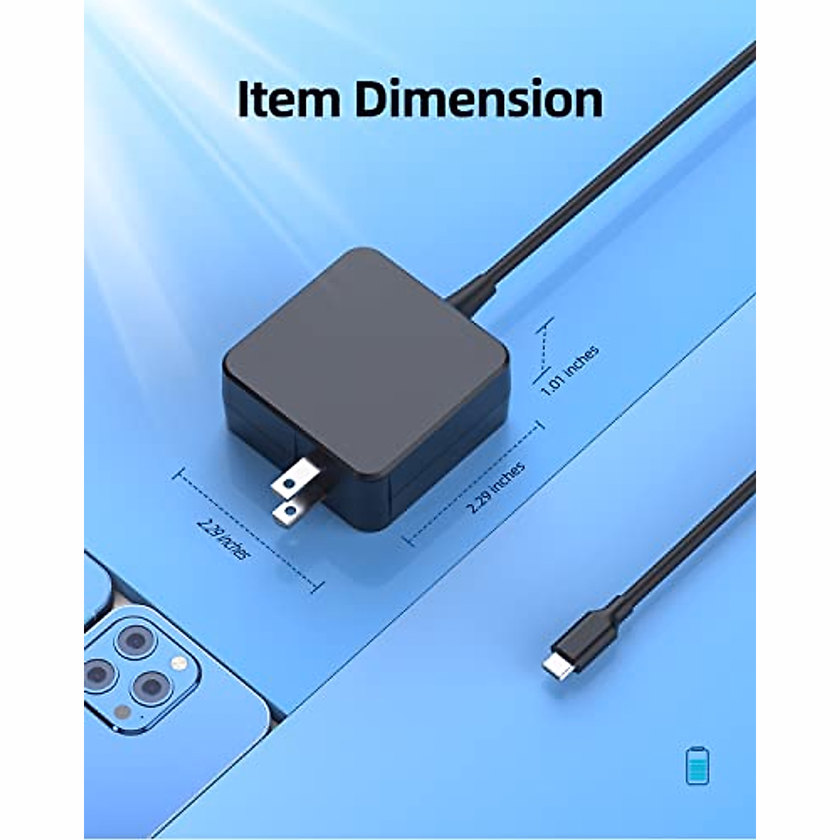 Laptop Charger for Asus, (UL Safety Certified), USB C, 45W, Chromebook, Zenbook, Transformer Book