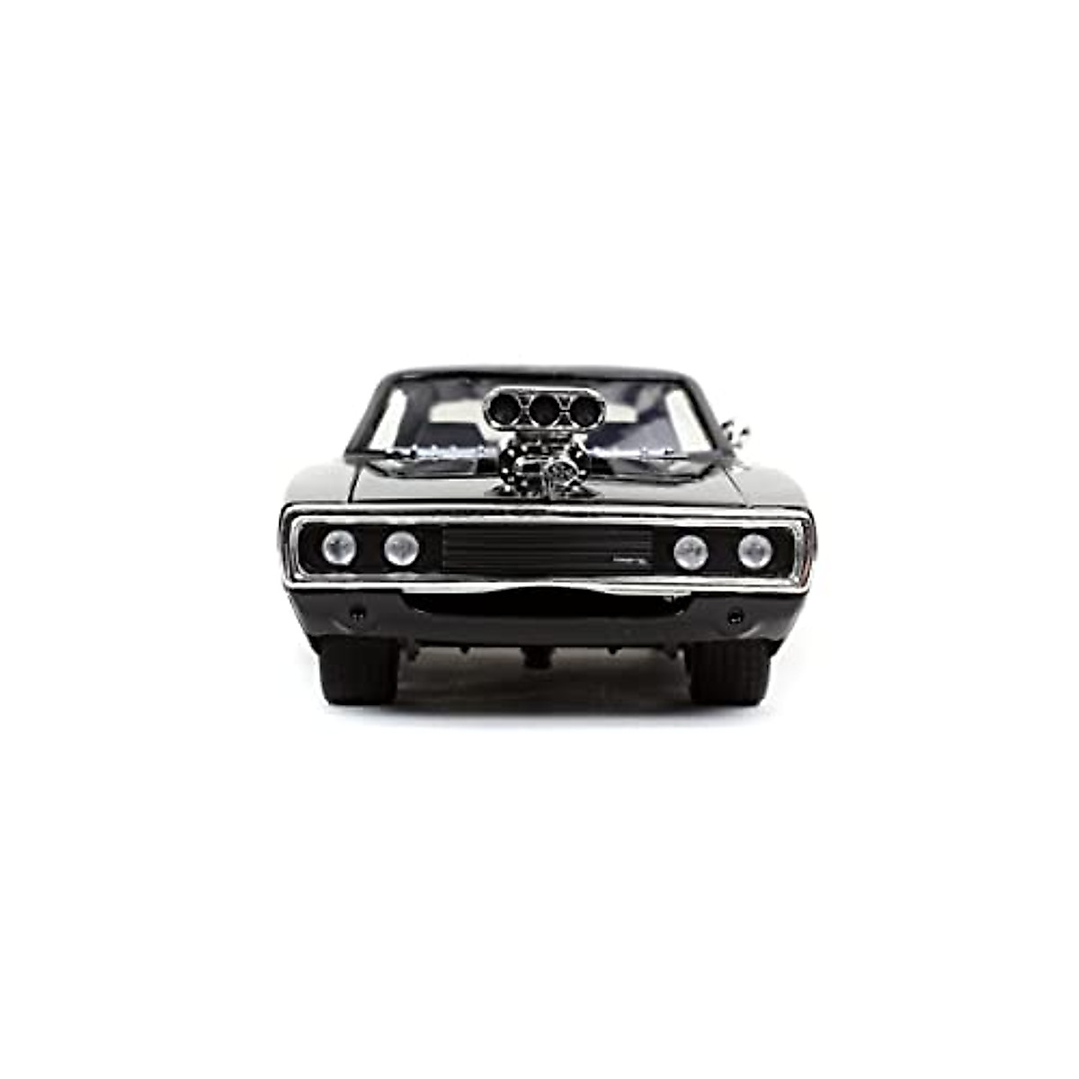 Jada Toys Fast & Furious 1:24 Dom's 1970 Dodge Charger R/T Die-cast Car Bare Metal, Toys for Kids and Adults, Black