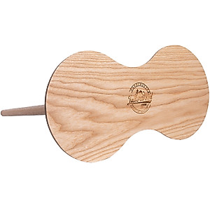 LABORWOOD Wooden Yarn Double Holder 6x13x11 with 2 Spindles Knit Smooth Twirling Mechanism Spinning Winder Separator Stable Storage Dispenser for Crochet Knitting Gift Accessories Chrocheting(Apricot)