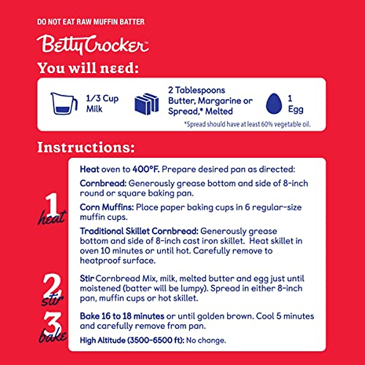 Betty Crocker Cornbread and Muffin Baking Mix, 6.5 oz. (Pack of 9)