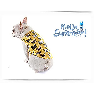 Cooling Dog Harness for Small Medium Dog Pet Ice-Cooling Clothes Comfort Fits Puppy Cooler Vest Shirt for Summer (Yellow, XL)