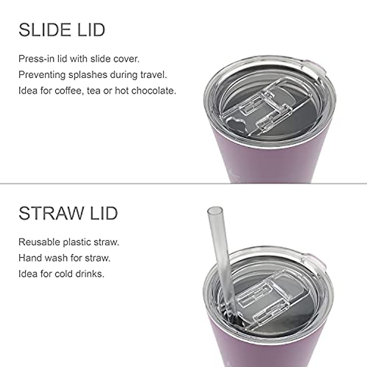 Zak Designs Sanrio Hello Kitty Vacuum Insulated Stainless Steel Travel Tumbler with Splash-Proof Lid, Includes Reusable Plastic Straw and Fits in Car Cup Holders (18/8 SS, 25 oz)