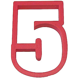CookieCutterCom Brand Number Five Cookie Cutter 4 Inch - Hand Made in the USA