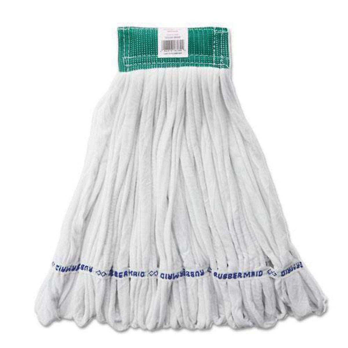 Rubbermaid Commercial T255 Rough Floor Mop Head, Medium, Cotton/Synthetic, White, 12/Carton