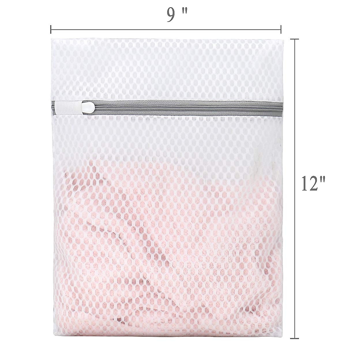 3Pcs Durable Honeycomb Mesh Laundry Bags for Delicates 9 x 12 Inches (3 Small)