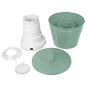 Nostalgia Hot Air Electric Popcorn Bucket with Lid, 24 Cup, Healthy Oil Free Popcorn with a Removable Serving Bucket for Easy Snacking, Sage