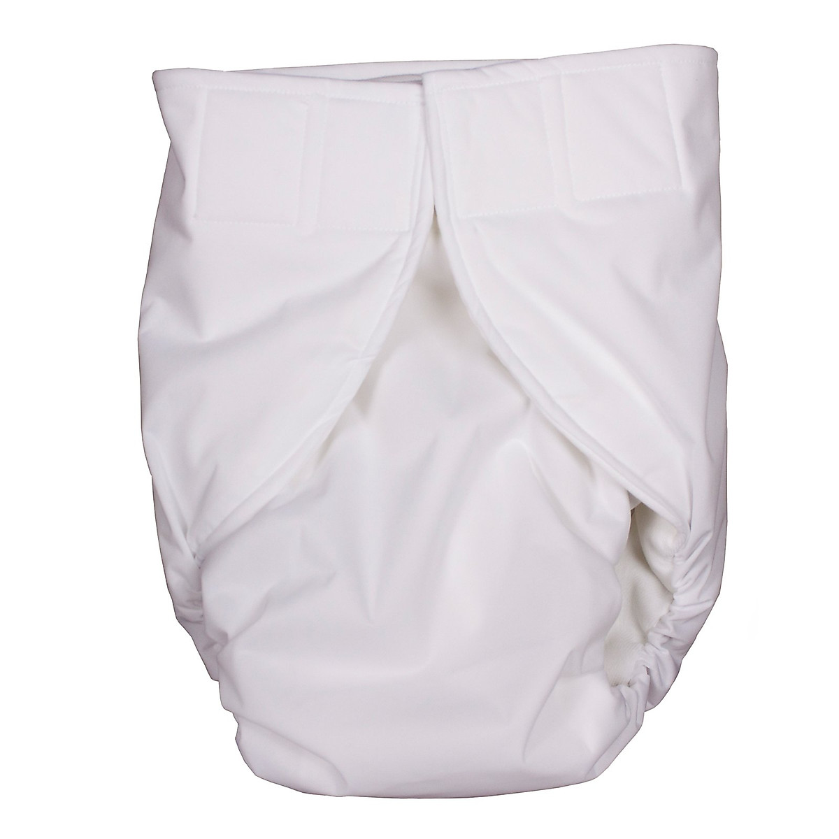 LeakMaster Adult Sized Contoured All in One Cloth Diapers - Hourglass Shaped Multi-Layered Cotton Gauze Interior with PUL Waterproof Outer Moisture Barrier - Medium (Fits 32-36 Inch Waists)