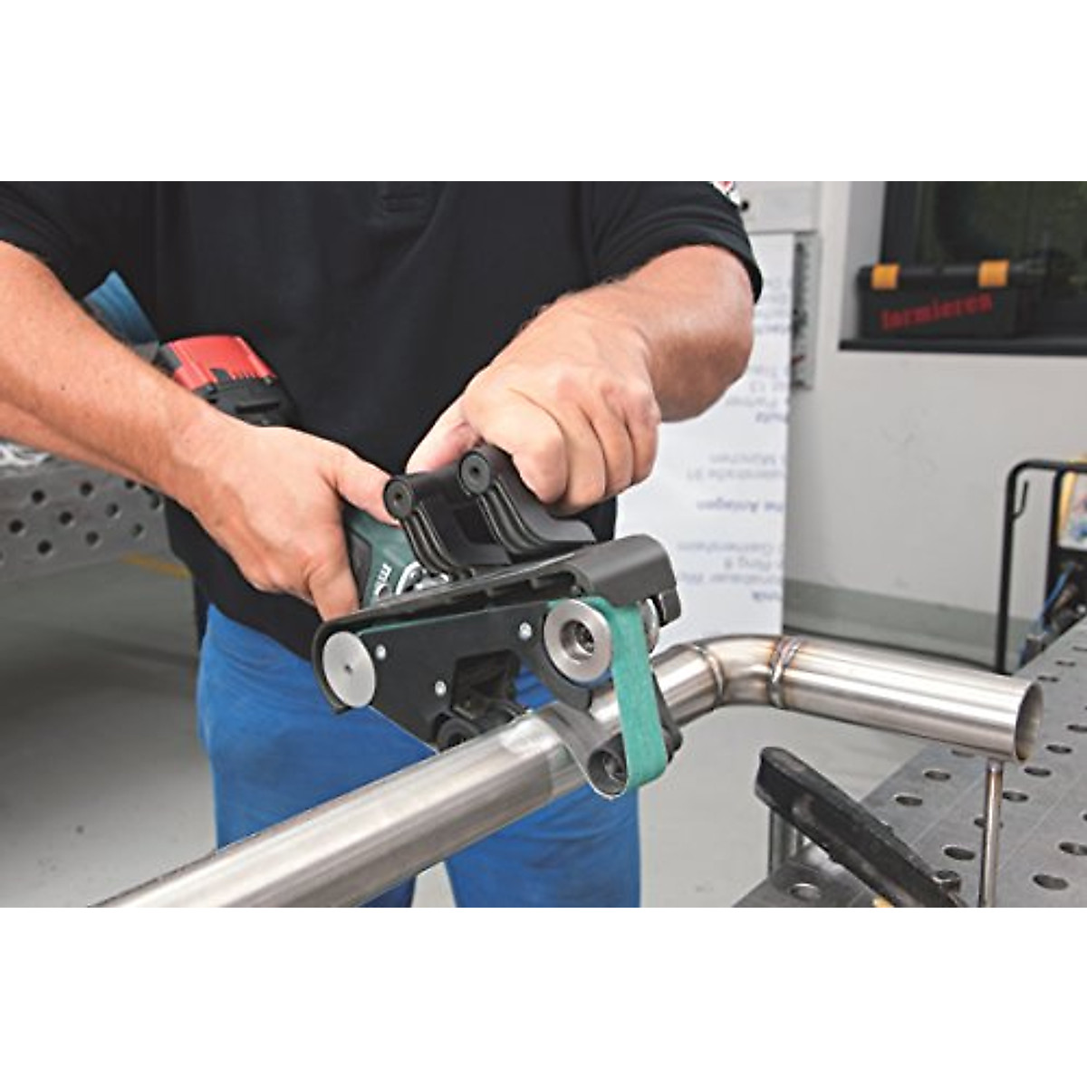 Metabo RB 18 LTX 60 BARE 18V Pipe/Rail Belt Sander/Finisher Bare, Green/Black