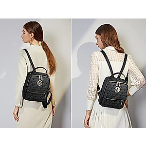 MKP Mini Backpack Purse for Girls Women Fashion Cute Multi Pockets Small Daypacks Bookbag School Bag with Front Zip Pocket