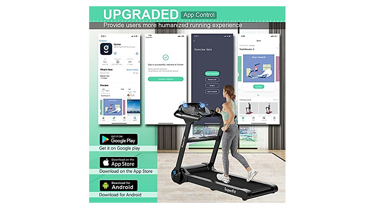 Goplus Folding Treadmill - Portable Home & Office Running Machine