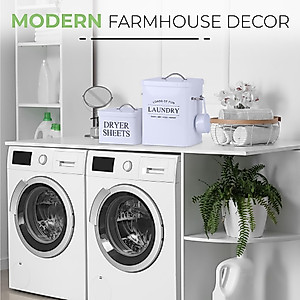 Laundry Soap Container and Dryer Sheet Container for Laundry Room Organization and Storage, Farmhouse Laundry Room Decor, Laundry Containers, Laundry Detergent Container, Laundry Powder Container