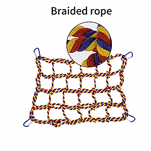 Toysructin Hamster Climbing Net,2 PCS Ferret Cotton Rope Net Sets, Small Animal Activity Toy Hanging Hammock Cage Accessories for Hamster Ferret Rat Guinea Pig Chinchilla Cockatiel Parakeet Play