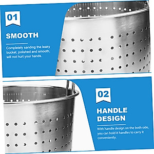 Crayfish Boiler Crawfish Leaky Pot Seafood Boiler Pot Stainless Steel Pot Crawfish Cooking Bucket Crawfish Boiler Leaky Metal Leaky Pot Stewed Meat Pot Leaky Bucket Crawfish Pot