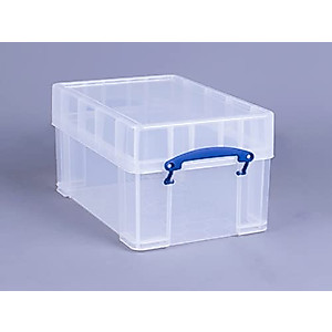 Really Useful Plastic Storage Box 9 Litre with XL Lid Clear