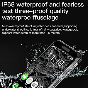 Unlocked Android Smartphone,S10max Mini Rugged Cell Phone,4GB RAM NFC Unlocked Smartphone IP68 Waterproof 4G Smartphone Phone (#2)