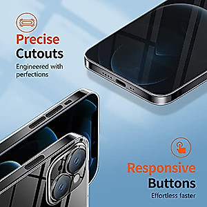 Purluct Compatible with iPhone 13 Mini Slim Case,Paper-Thin Transparent Finish Skin Back Case [Non Yellowing] Ultra Protective Cover with Camera Protection 5.4 Inch (Clear)