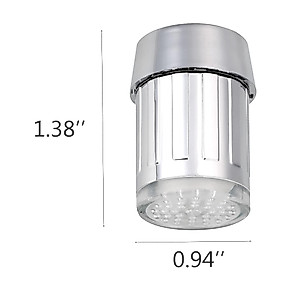 2 Pack 3-Color Temperature Sensitive Gradient LED Water Faucet Light Water Stream Color Changing Faucet Tap Sink Faucet for Kitchen and Bathroom