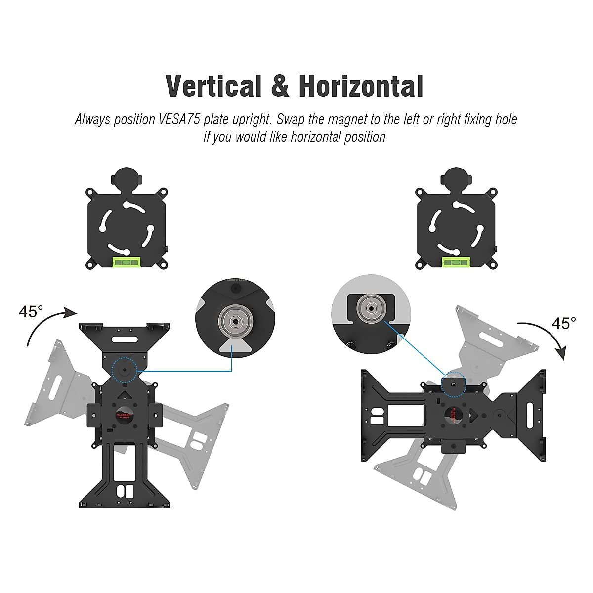 Magnetic Wall Mount for Xbox Series X, Metallic Support Bracket with Gaming Headset Hook, Magnets and Built-in Level Design - Mount XSX Vertical, Horizontal or Under The Desk