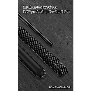 BAILI for Samsung Galaxy S Pen Fold Edition Holster,Galaxy S Pen Universal Stylus Holder,Sleeve Carrying Leather Slot for Touch Stylus S Pen,S-Pen Fold Pro,Z Fold3, Z Fold4 Pen Protection-Brown