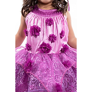 Little Adventures Purple Blossom Fairy Dress Up Costume (Small Age 1-3) - Machine Washable Child Pretend Play and Party Dress (wings sold separately)