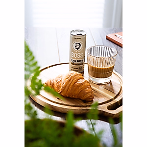 BOSS Coffee by Suntory - Japanese Flash Brew Coffee with Milk, 8oz 12 Pack, Imported from Japan, Au Lait, Espresso Doubleshot, Ready to Drink, Contains Milk, No Gluten