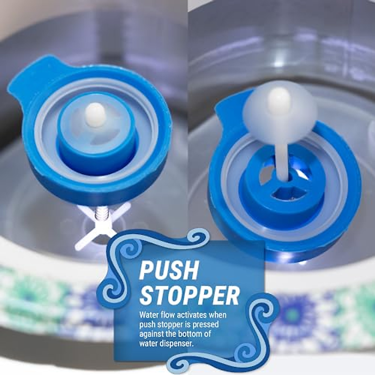 TERA PUMP TRDNC100 Reusable NO-Splash Cap for 5 Gallon Water Bottle and Water Dispensers Without Probe