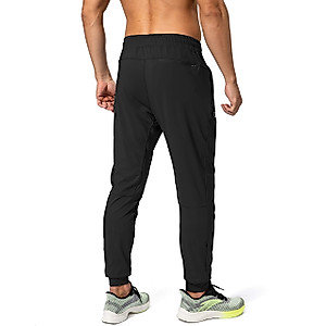G Gradual Men's Sweatpants with Zipper Pockets Athletic Pants Traning Track Pants Joggers for Men Soccer, Running, Workout(Black,XL)